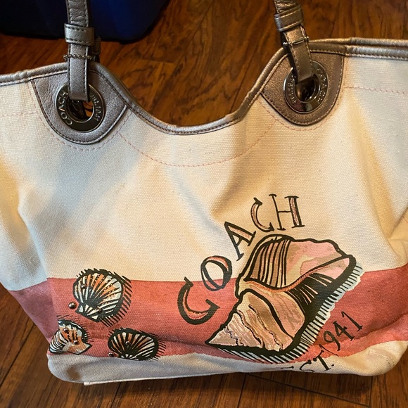 Coach | Bags | Coach Canvas Beach Handbagpreowned | Poshmark